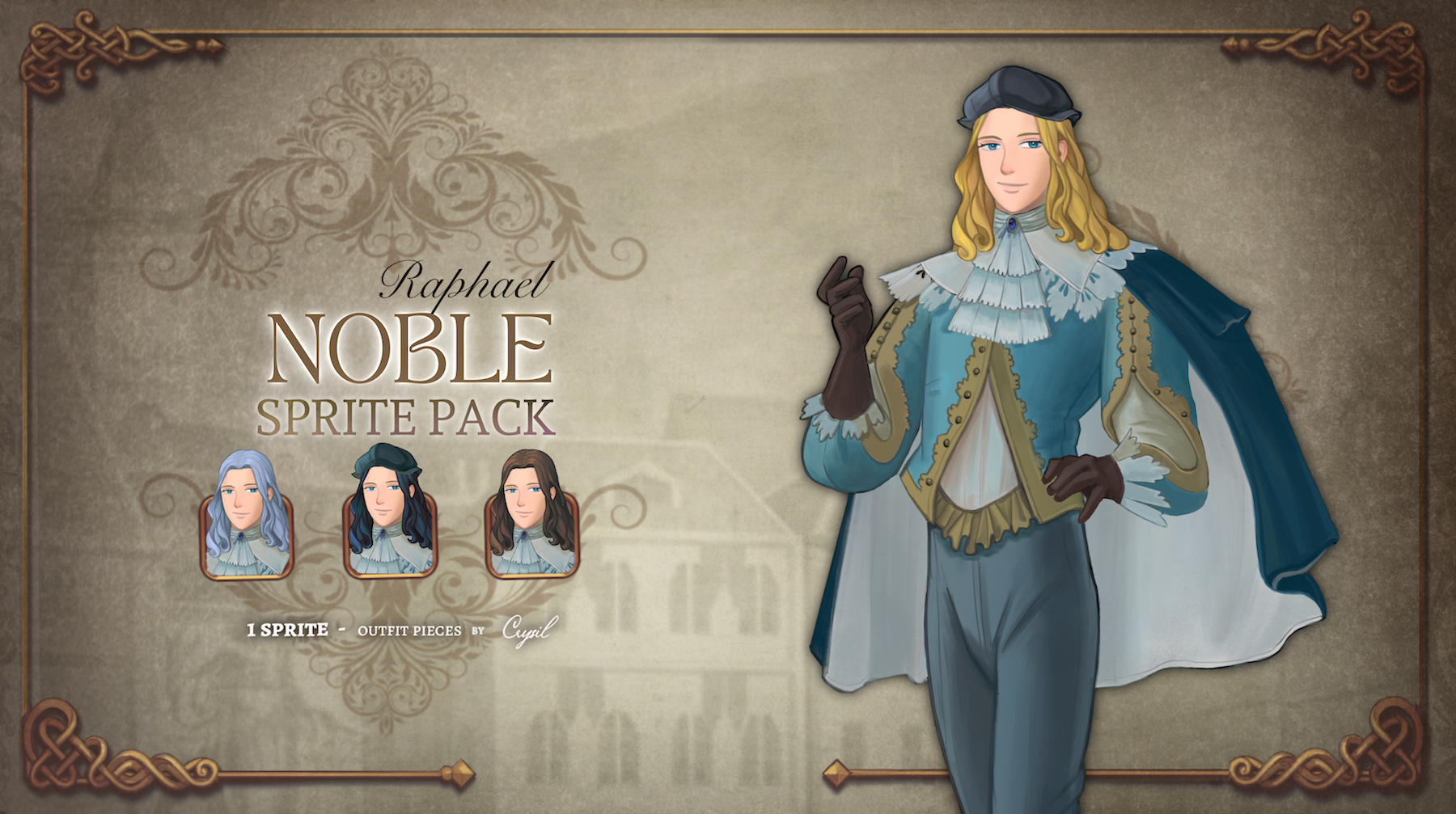 Noble NPC - Visual Novel Character Sprite by Crysil | Elestiel