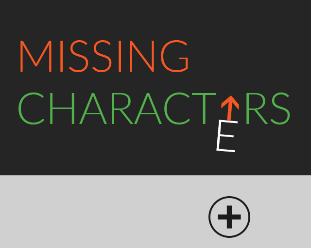 Missing Characters by Benoit Freslon