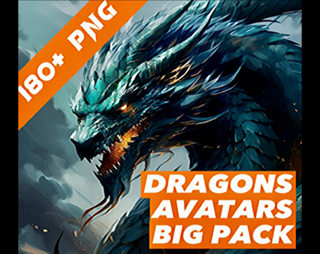 185+ DRAGONS AVATARS by PIXELHUNT