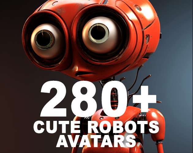 280+ ROBOTS AVATARS by PIXELHUNT