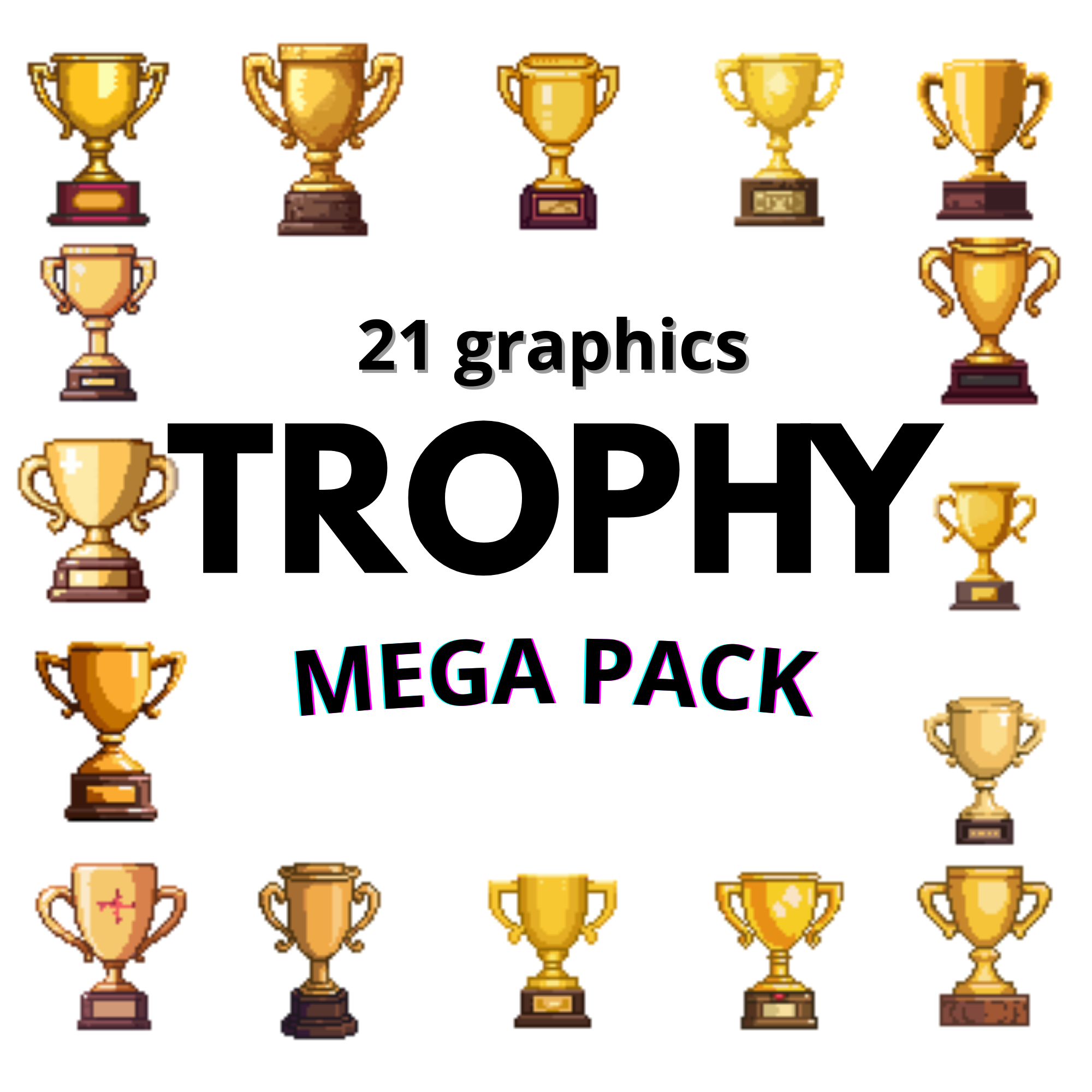 Trophy PixelArt MEGA PACK 21 graphics by KIER