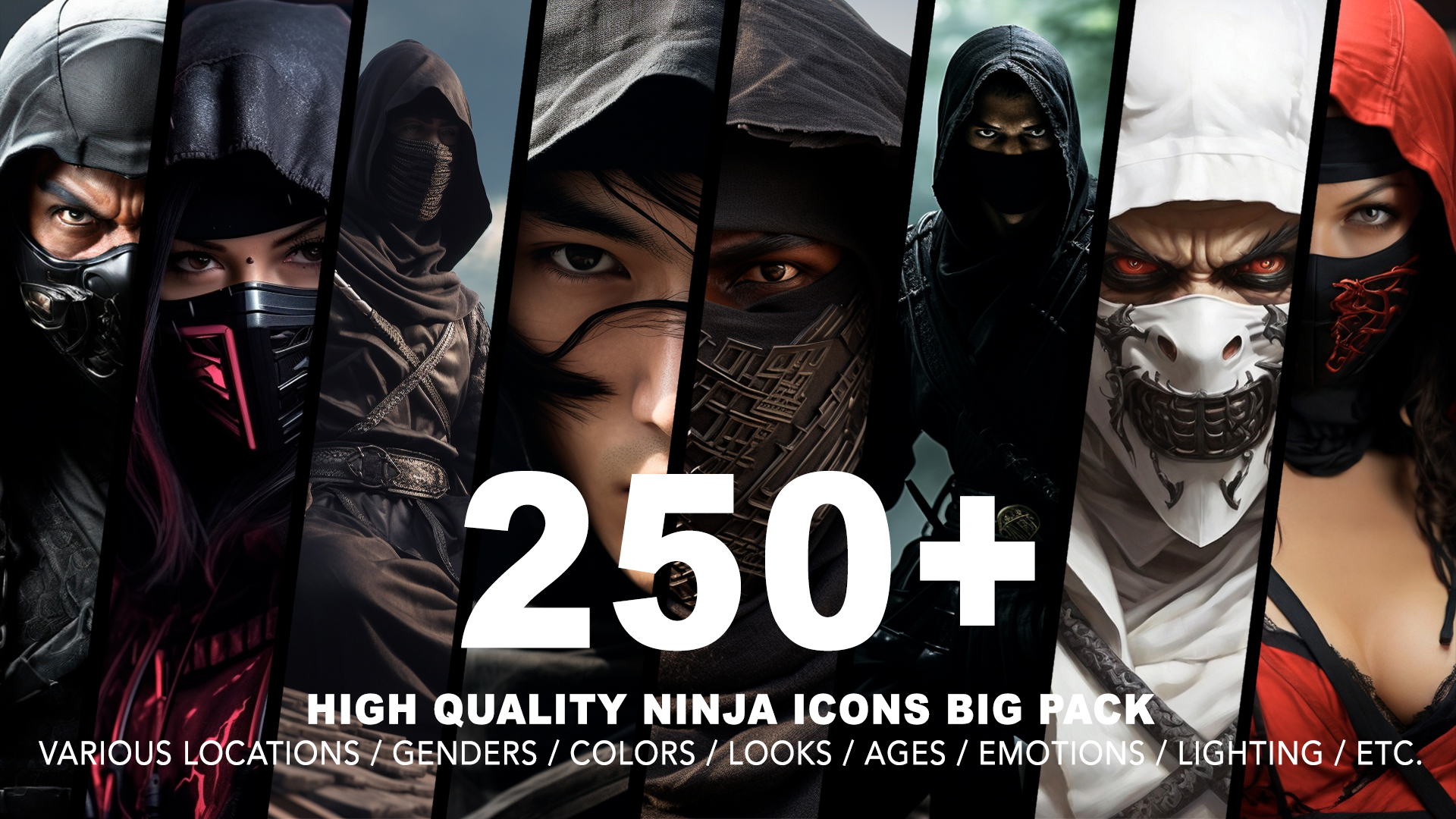 250+ NINJA AVATARS by PIXELHUNT