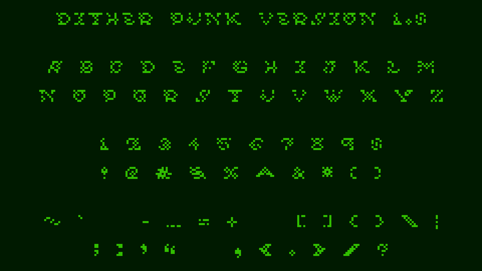 Dither Punk Font by VoxelTage