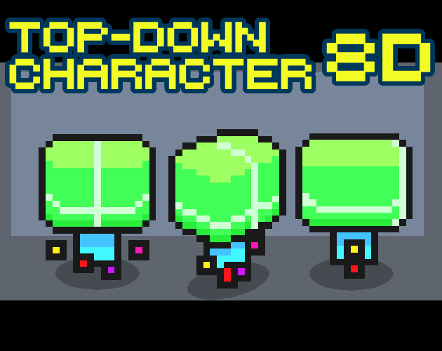 Top-Down 8 Directions Base Character Template Asset Pack by ApyrYon
