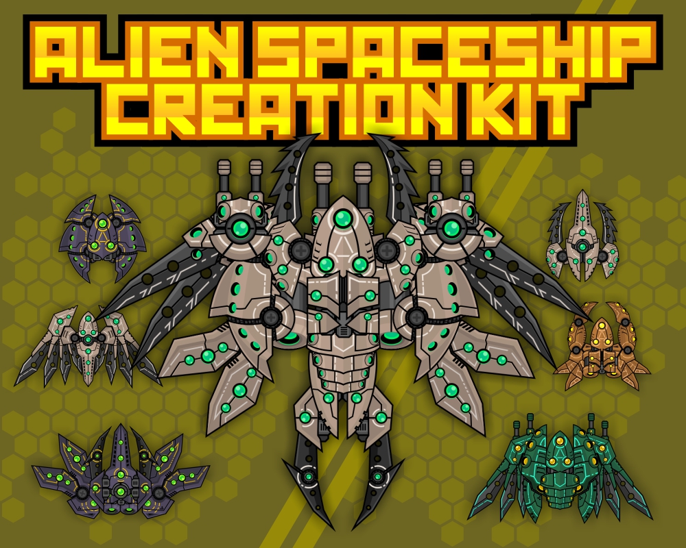 Top Down Alien Spaceship by pzUH