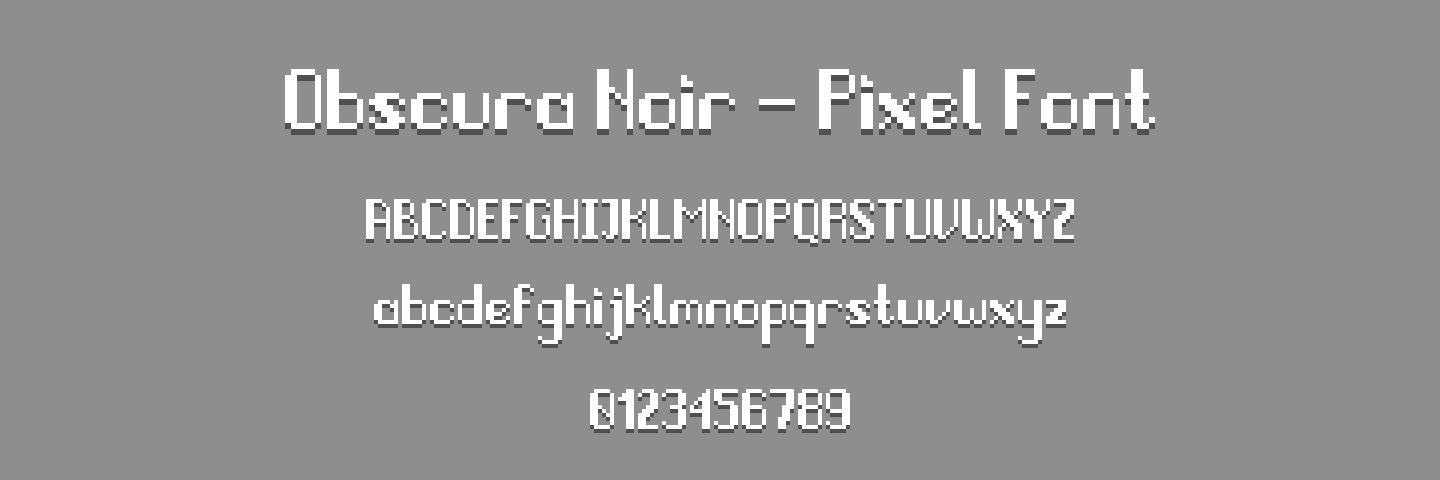Pixel Font - Obscura Noir by Floreswa