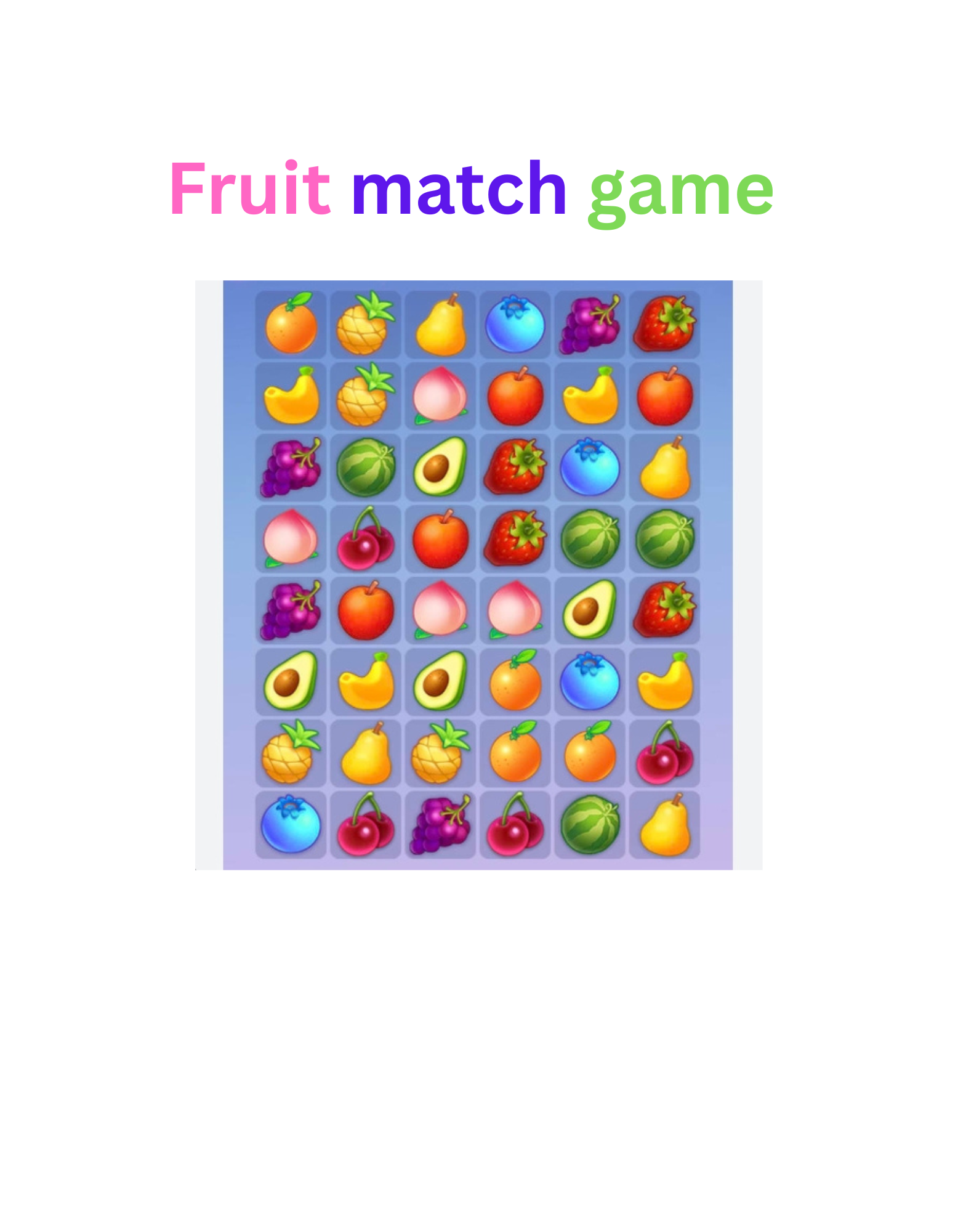 Fruit matching by Ziaurrehman