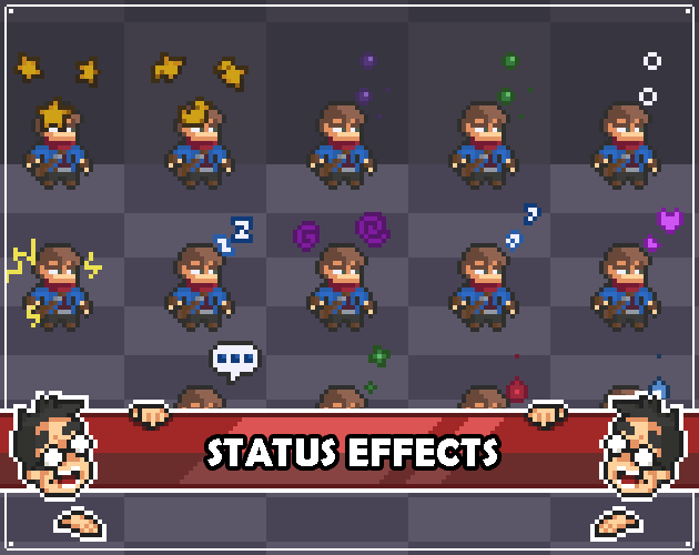 2D Pixel Art Status Effect Sprites by Elthen's Pixel Art Shop