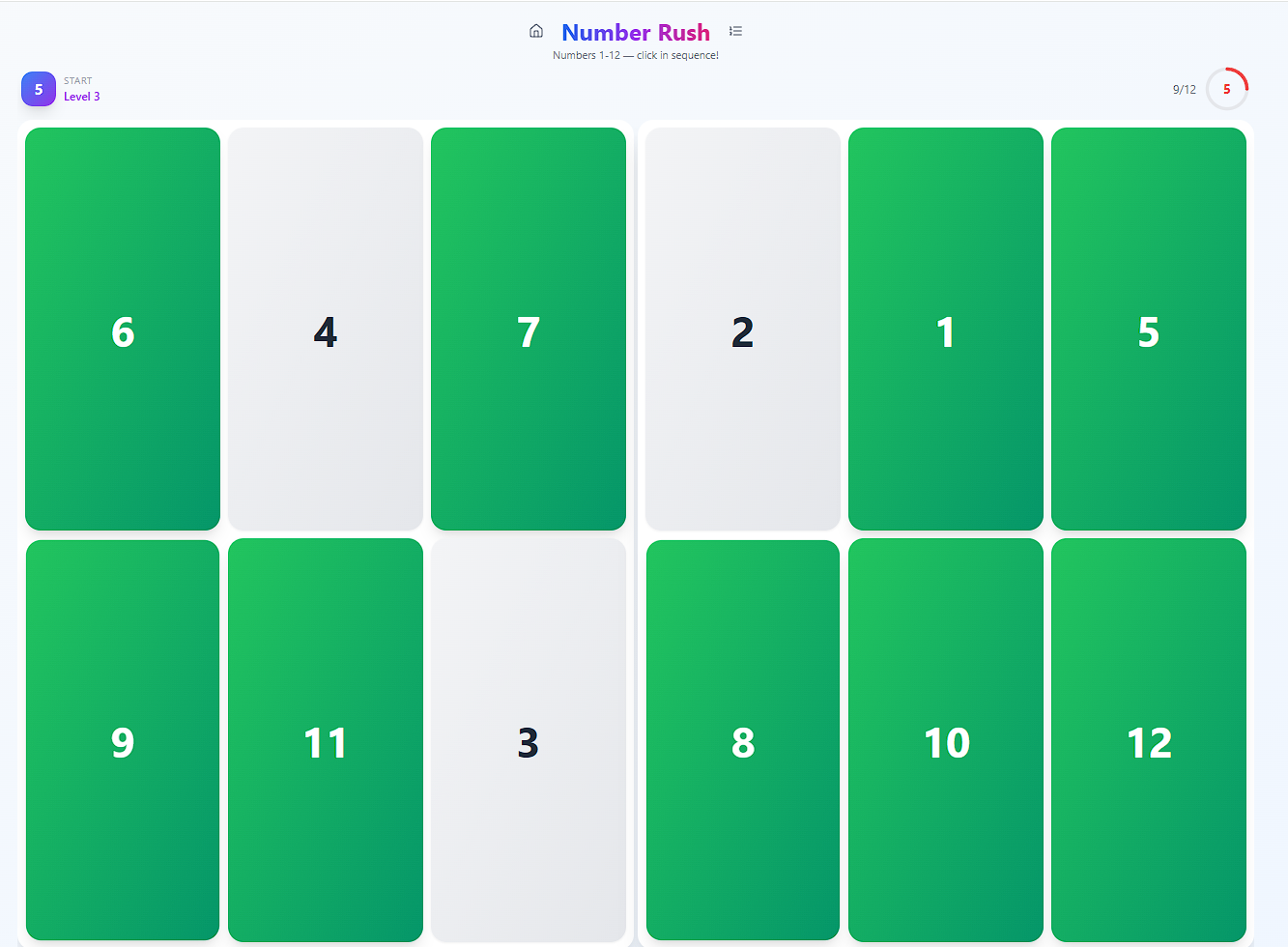 Number Rush by gunthers_games