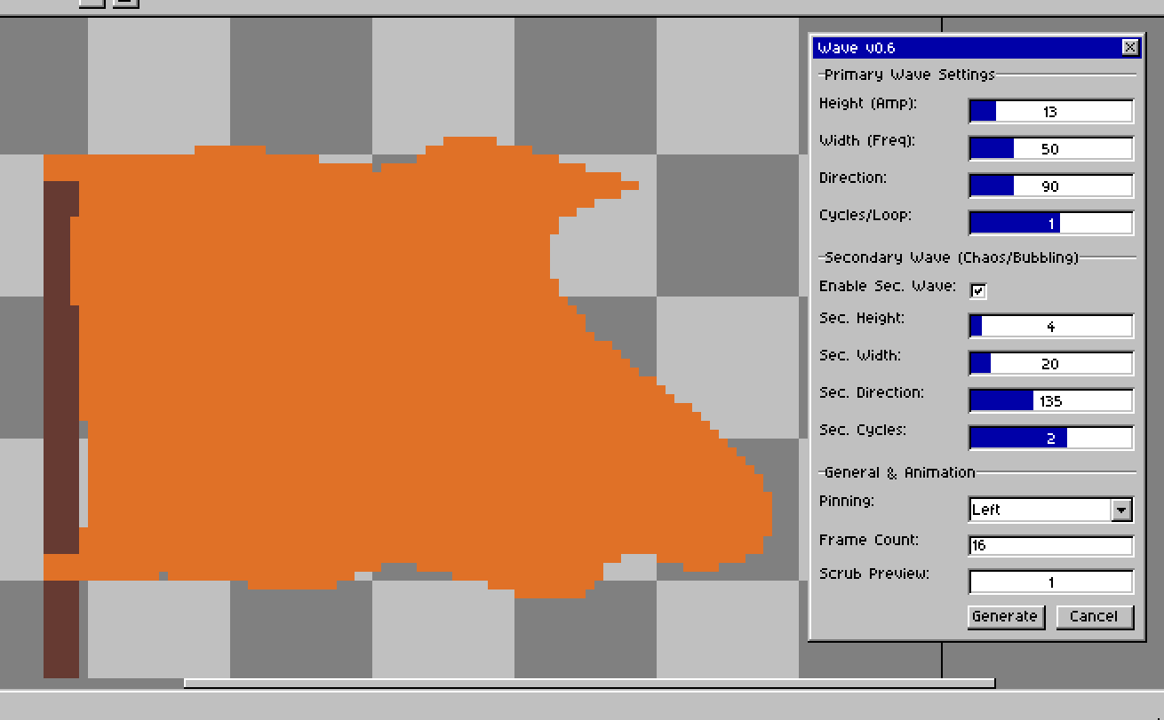 Wave Script for Aseprite by kinjeno