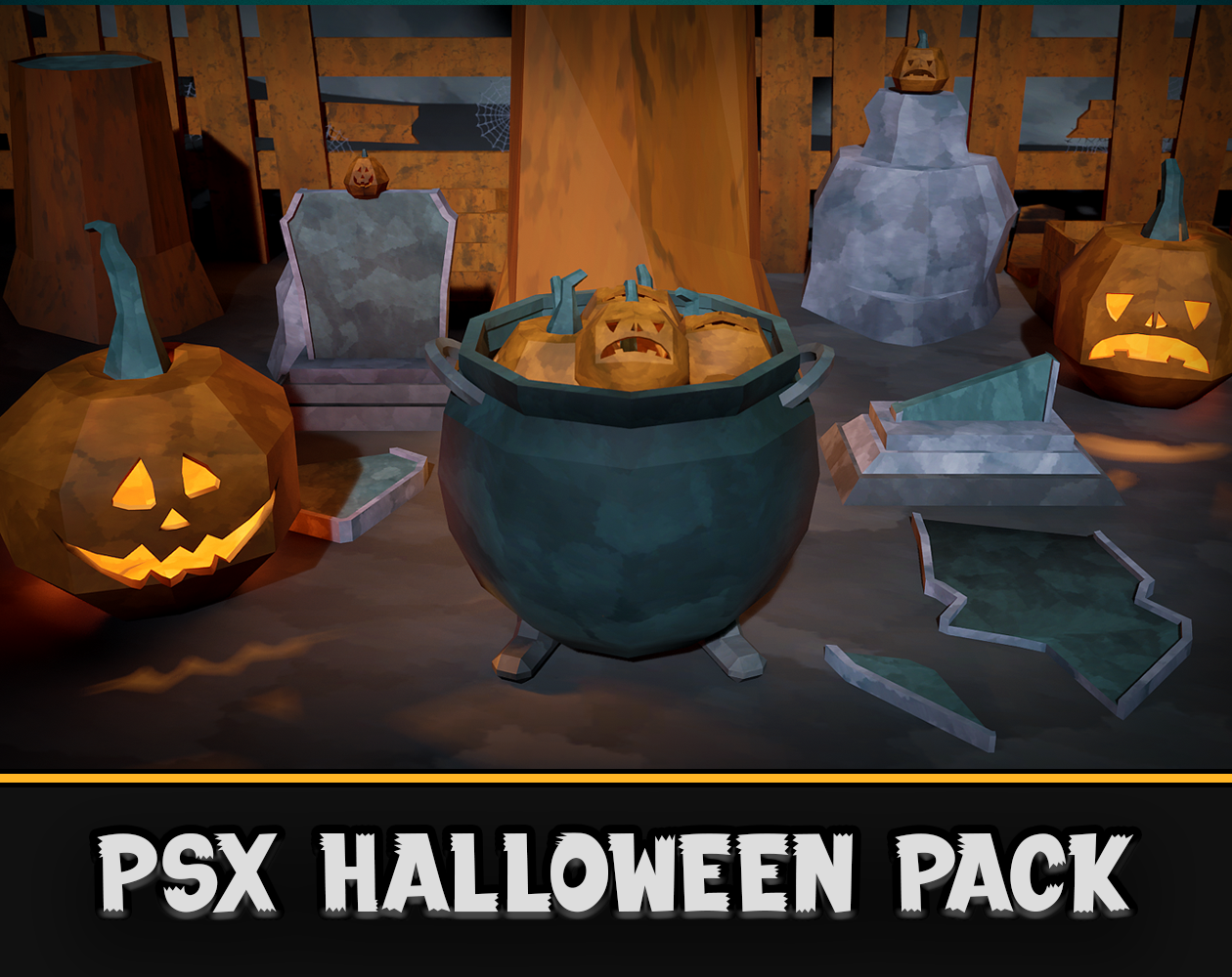 PSX PS1 Halloween Low Poly - Asset Pack by Stay Retro