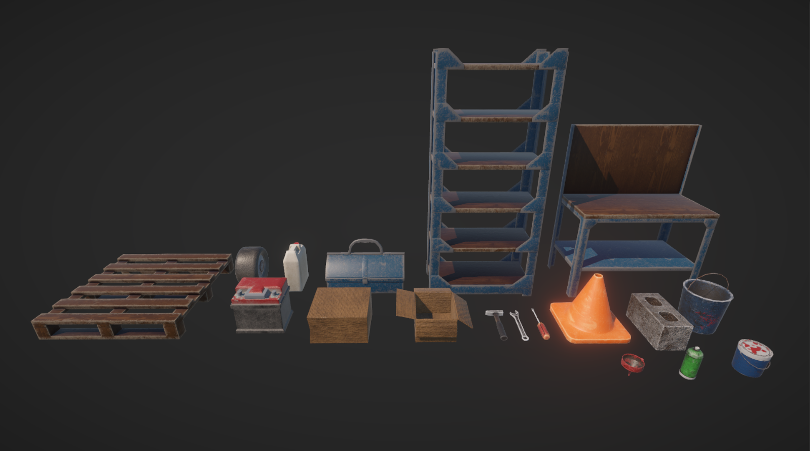 Official Launch: 18 High-Quality Garage Assets! - Low Poly Garage Props ...