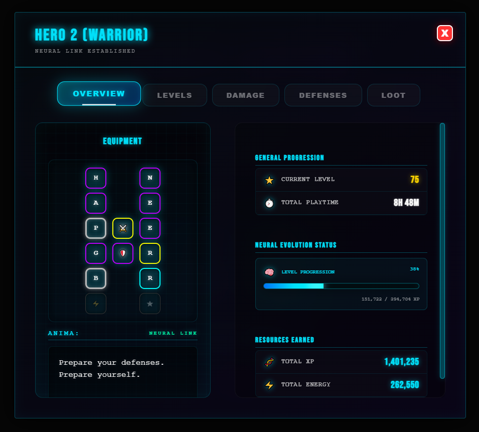 lvl 7 New awesome Hero lifetime stats and Victory screen data with ...