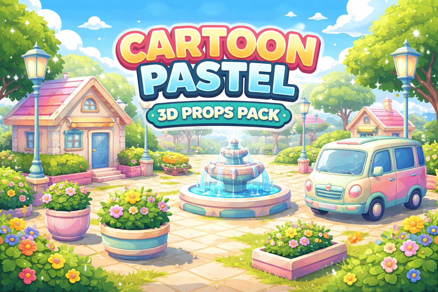 Modular Stylized 3D Props Pack – Pastel Cartoon Environment Assets by ...