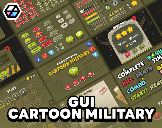 GUI - Cartoon Military by LAYERLAB