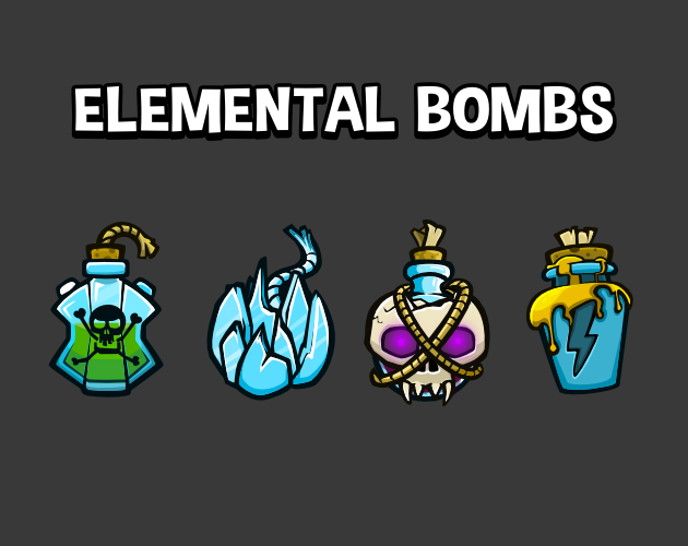 Elemental bombs by Robert Brooks - gamedeveloperstudio.com