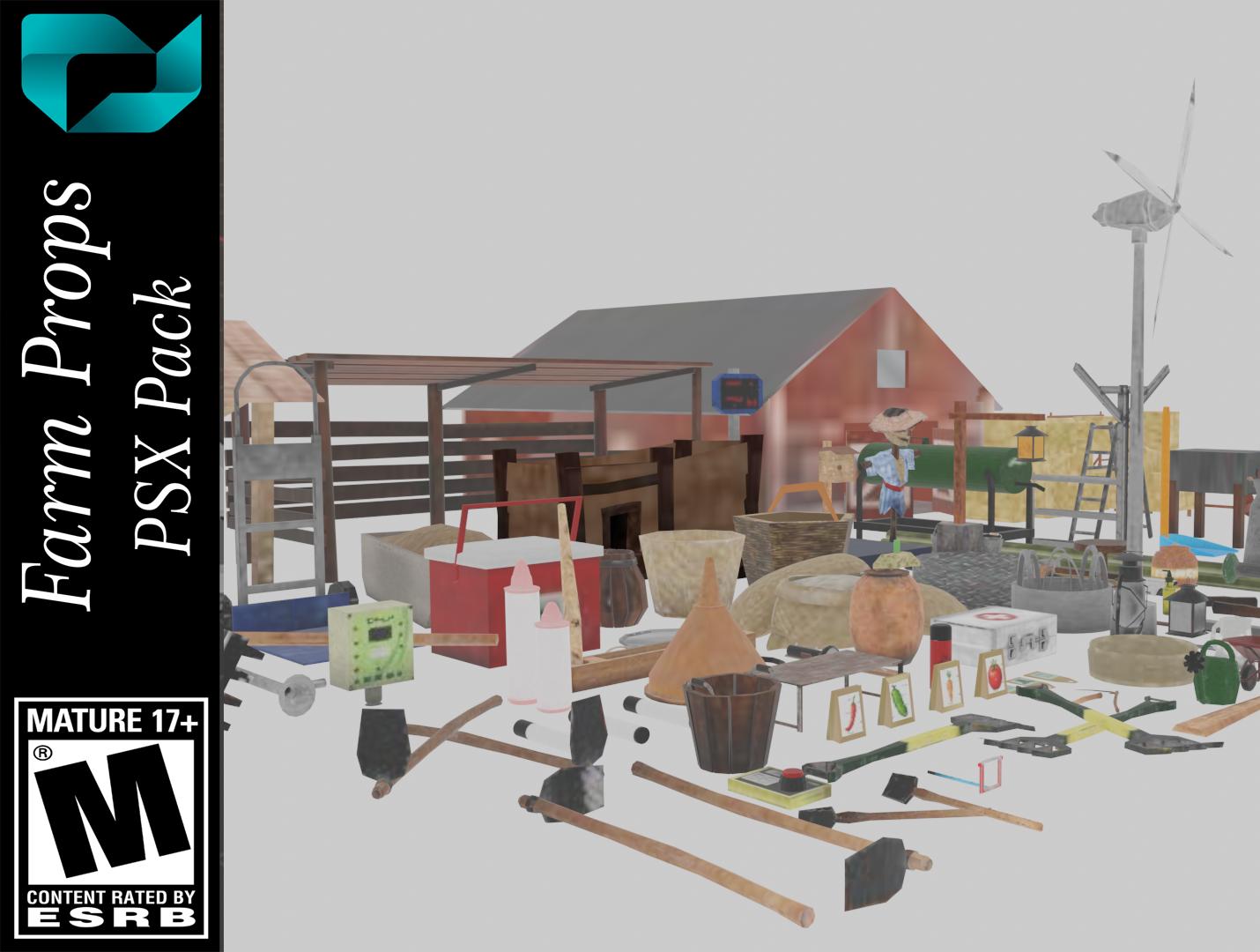 3D Farm Props Include Texture PSX Asset Pack by Asset Collection By PDR ...