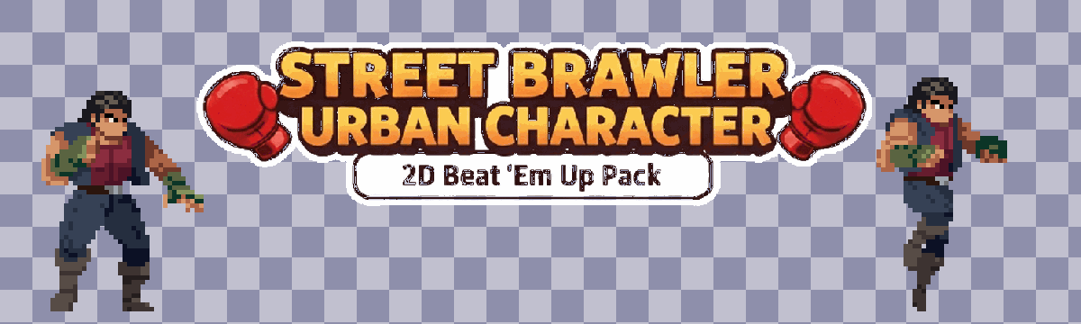 Street Brawler Urban Character – 2D Beat 'Em Up Pack by Pozac