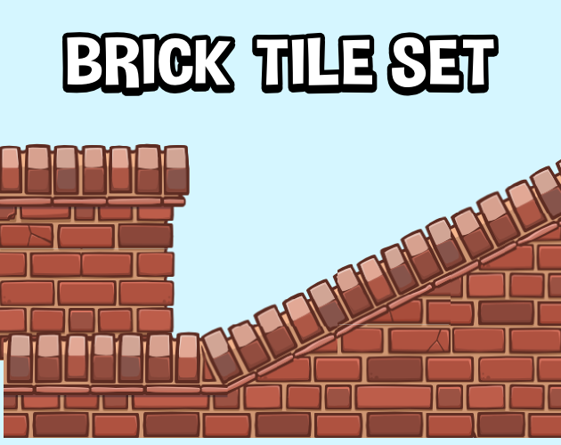 Brick tile set by Robert Brooks - gamedeveloperstudio.com