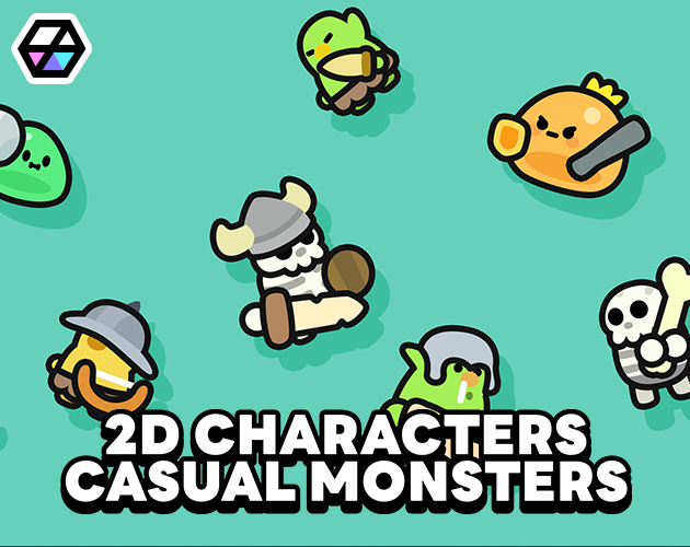 Free 2D Characters - Casual Monsters by LAYERLAB