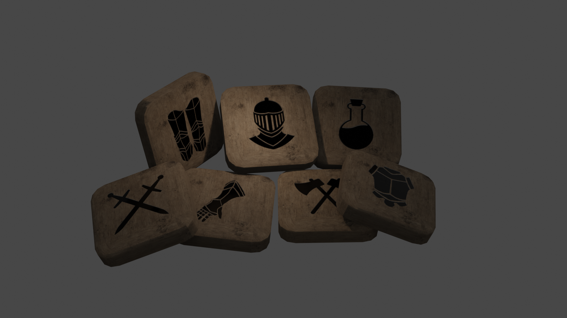 Medieval Wood Token Pack by Goncharov_Denis