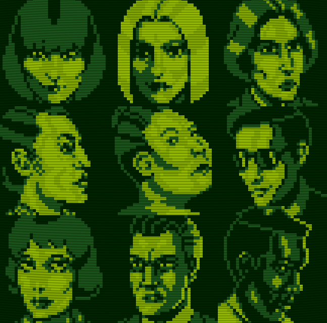 Pixel Portraits (36x36) in the Gameboy Pallete by JJ99