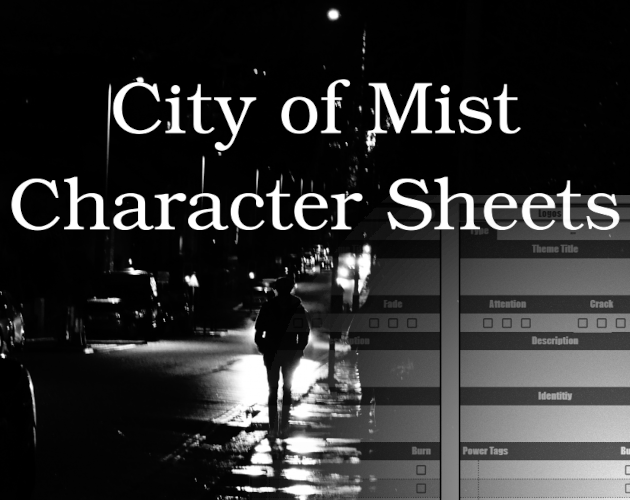 City of Mist - Character Sheets by Brent Taylor