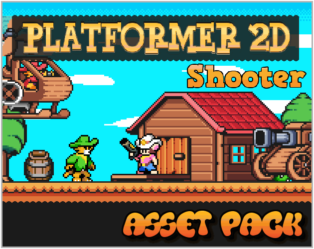 2D Platformer Shooter - AssetPack by 16Pixel