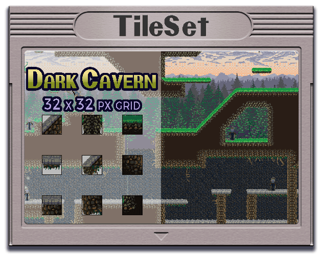 Dark Cavern Tileset – Underground Environment by Dlou Saiyan