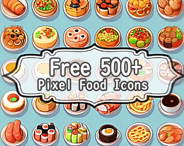 Free - 500+ Pixel Food Icons: RPG Asset Pack by DotoroDev