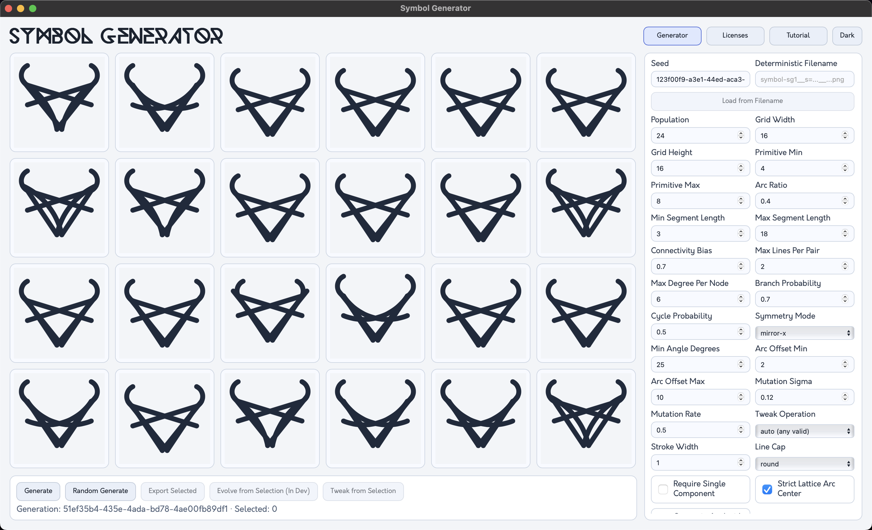 Procedural Symbol Generator by Khaki Khameleon