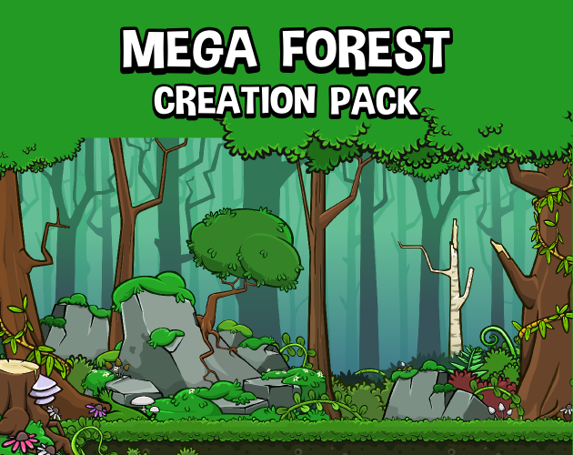 Mega forest creation pack by Robert Brooks - gamedeveloperstudio.com