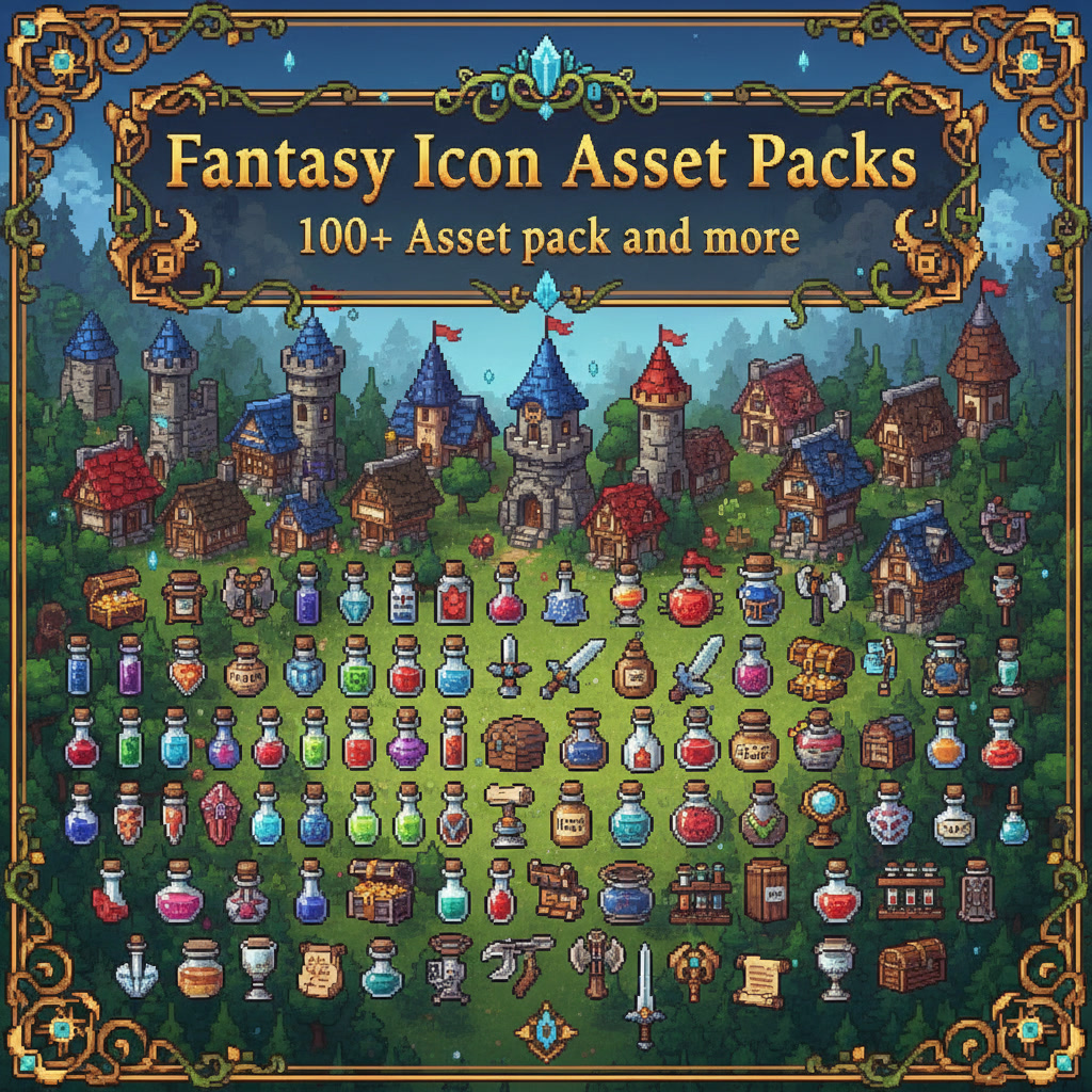Fantasy Icon Asset Pack by Ronin Lab Studio