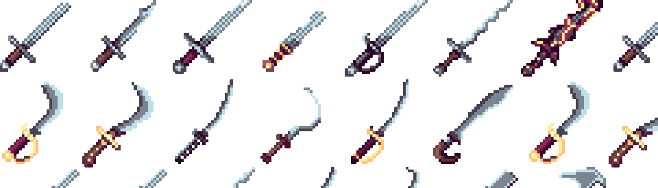 Update v1.2 - Medieval Weapons Pack - Pixel Icons - Medieval Weapons ...