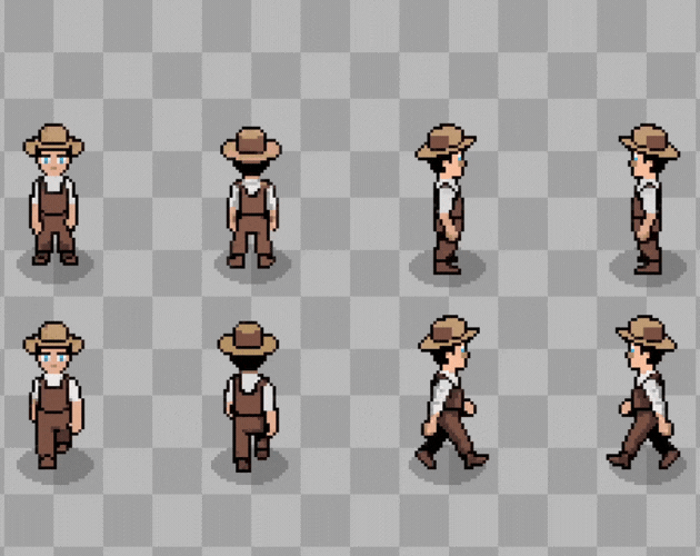 Pixel Farmer NPC – Pixel Art Character Sprite by MutterPixel Studio