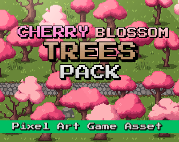 Cherry Blossom Trees Pack – Pixel Art (32x32, Top-Down) by MutterPixel ...