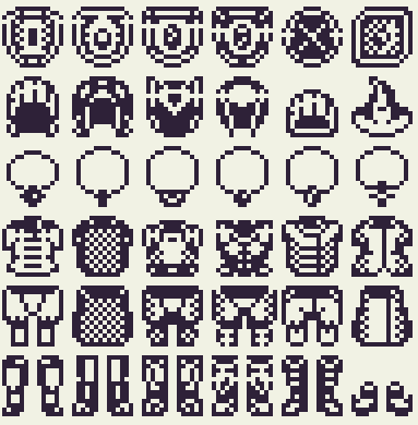 Remake - 100+ 1-bit 16x16 Inventory Icons for an Medieval RPG by JJ99