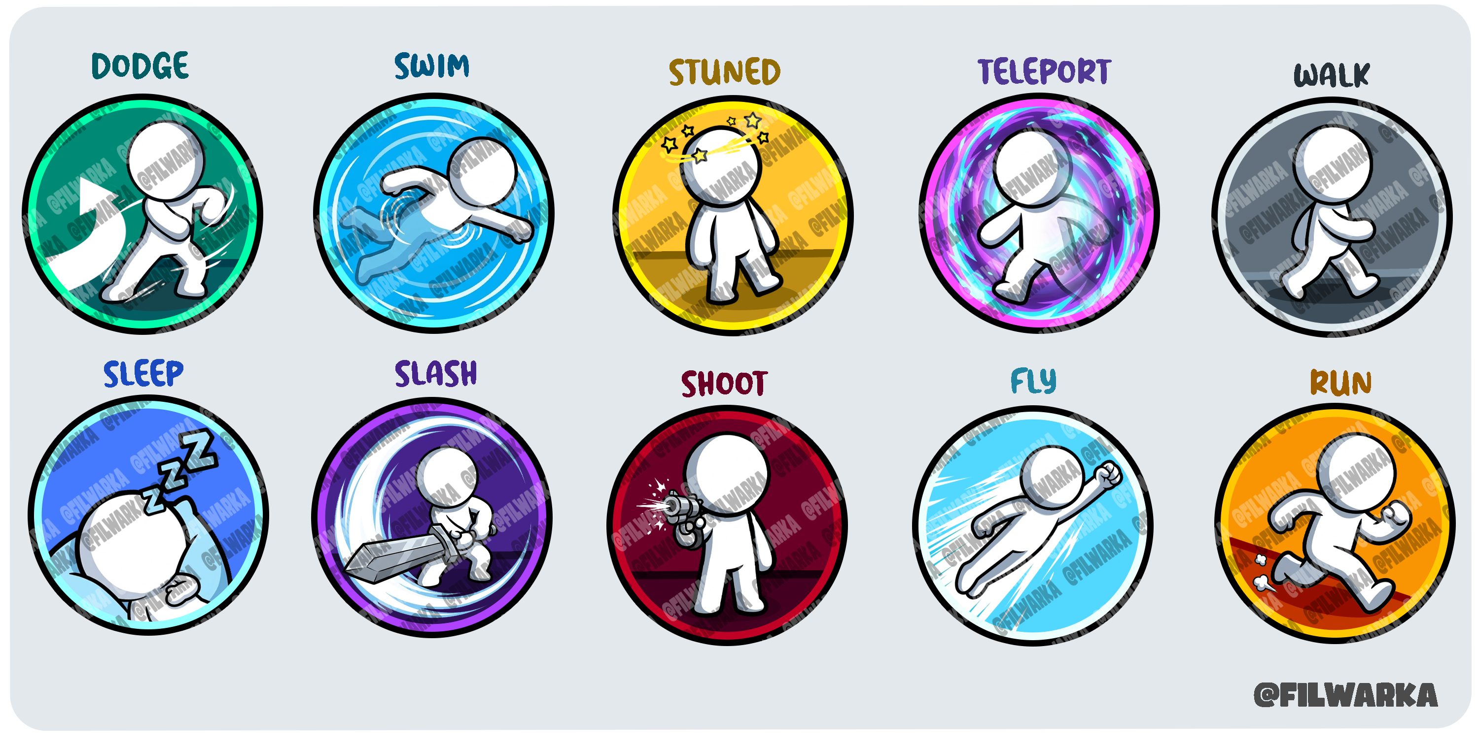 NEW 2D ROBLOX ABILITY ICONS - 2D Roblox Ability Icons by Filwarka
