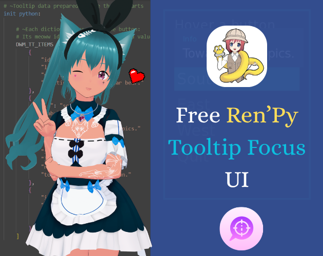 Free Ren’Py Tooltip Focus UI by Discover with Mia