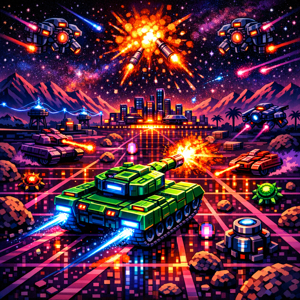 Tank Defender II by retropiq
