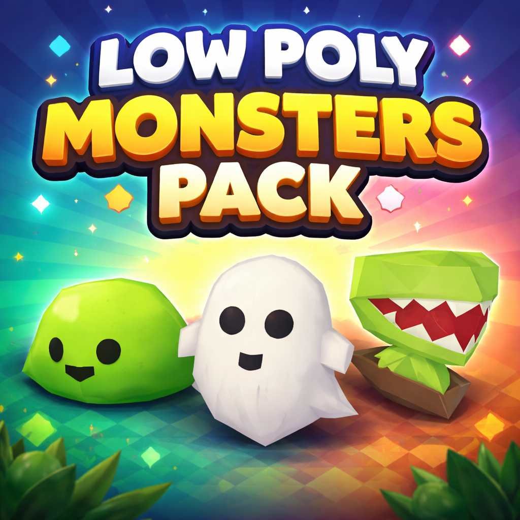 Low Poly Monsters Pack – Slime, Ghost & Carnivorous Plant by Augusto Faria