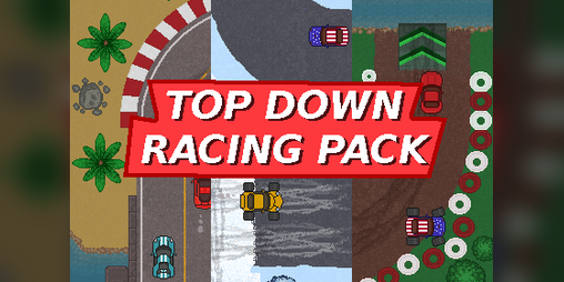 2D Top Down Car Racing Pixel Pack by Arludus