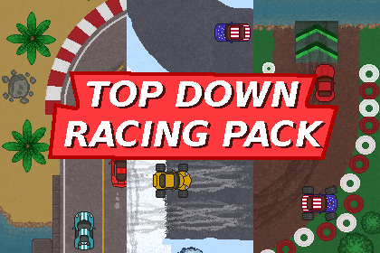 2D Top Down Car Racing Pixel Pack by Arludus