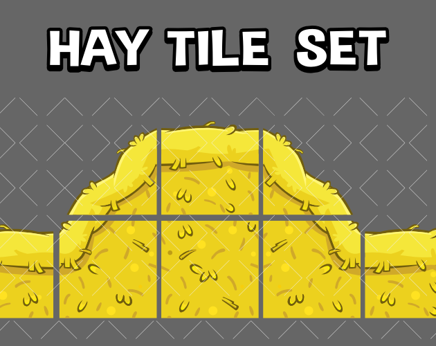 Hay tile set by Robert Brooks - gamedeveloperstudio.com