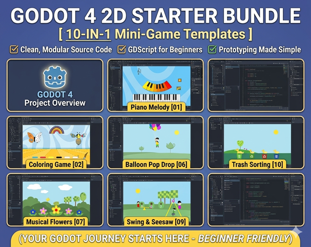 🚀 Vol.1 is Now Complete! 10 Ready-to-Use Templates for Godot 4 ...