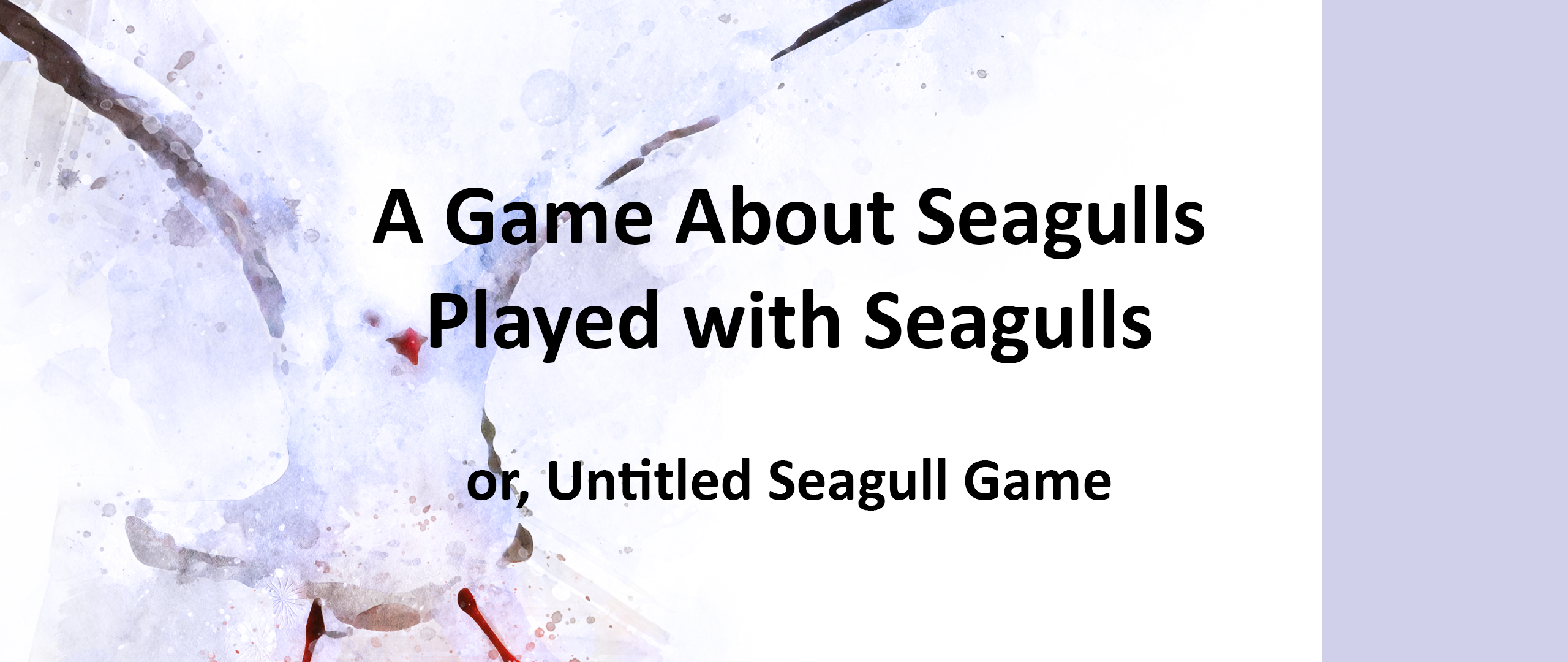 A Game About Seagulls Played with Seagulls by Games by Mitch