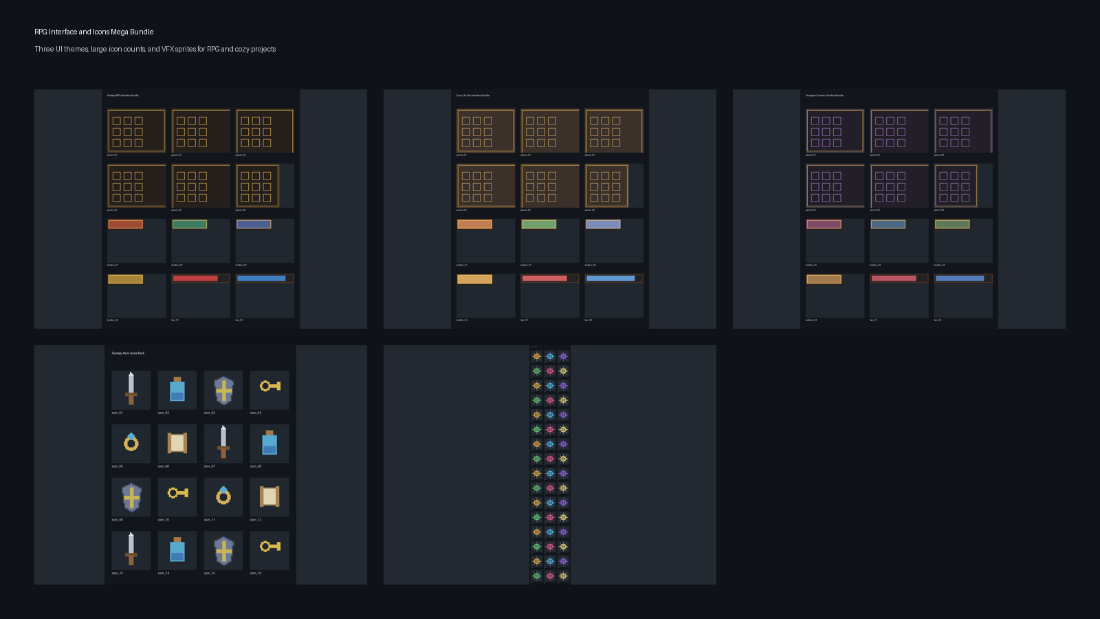 RPG Interface and Icons Mega Bundle by serhan885