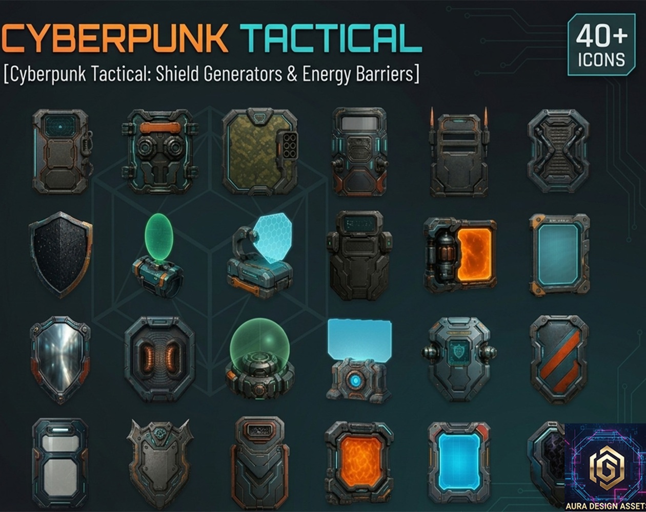 Cyberpunk Tactical: Shield Generators & Energy Barriers — 40 High ...