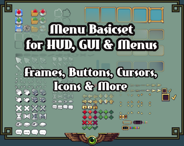 A Huge Update! - Pixel Menu GUI HUD Basicset & Icons by Thomas ...
