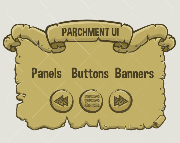Parchment UI by Robert Brooks - gamedeveloperstudio.com